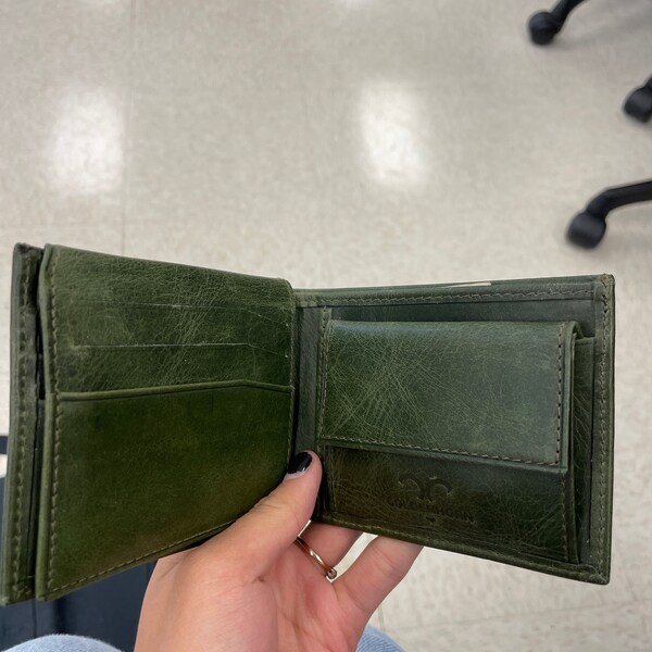 Green Leather Wallet, Blue Wallet, Black Leather Wallet, Leather Card ...