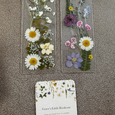 Build Your Own Bookmarks Real Dried Flowers Gift Idea for Book Lovers ...