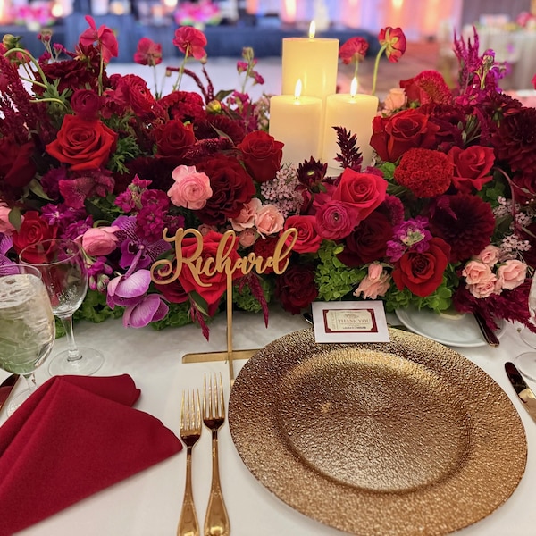Wedding Table Names Personalised Signs Table Numbers Decorations Laser ...