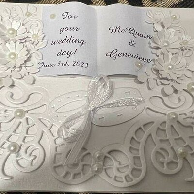 Handmade Wedding Envelope, Wedding Envelope for Money With Flowers ...