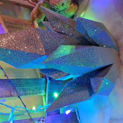 DIY Paper Craft Crystal, 3D Papercraft Model, PDF Template, Low Poly ...