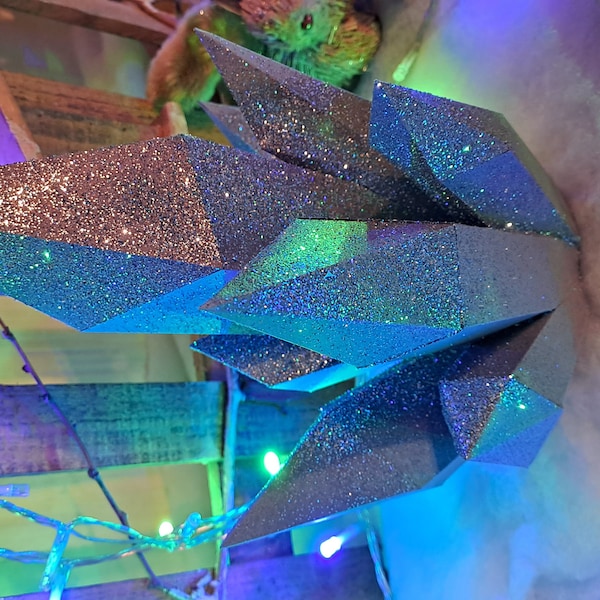 DIY Paper Craft Crystal, 3D Papercraft Model, PDF Template, Low Poly ...