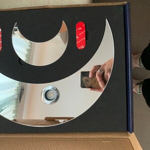 Crescent Acrylic Moon Mirrors set of 2 Easy to Hang - Etsy