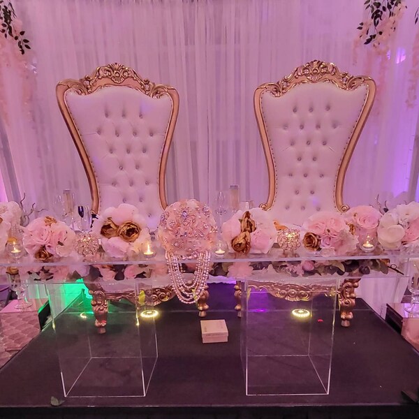 Acrylic Slab Top Table/ghost Table on 16" Sq Pillar Legs -great for ...