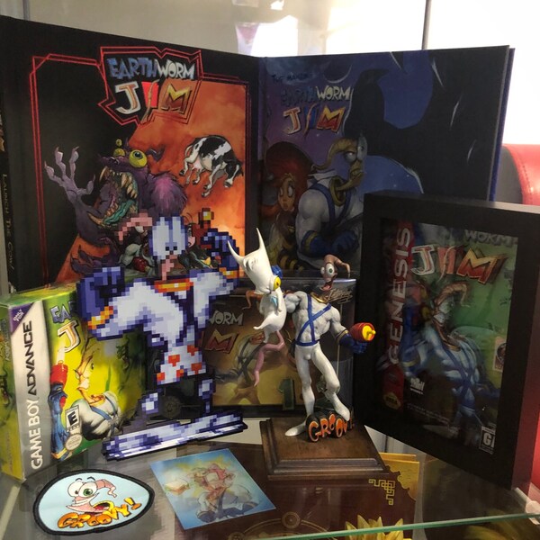 Earthworm Jim Sprites - Super Nintendo Video Game Inspired Art - Etsy