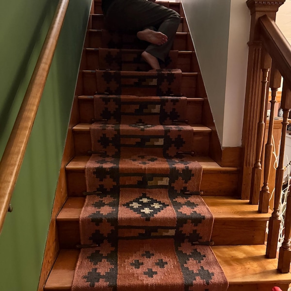 Stair Runner Handmade Natural Yellow Vintage Kilim Entryway & Hallway ...