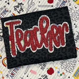 S a I N T Double Stack Team Applique Design Hand Lettered - Etsy