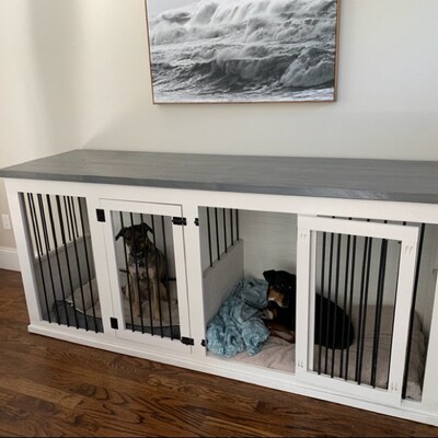 Farmhouse Style Double Dog Kennel - Etsy