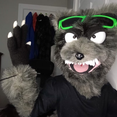 Sr. VINALIN the Peaceful Blue Monster Hand Puppet - Etsy