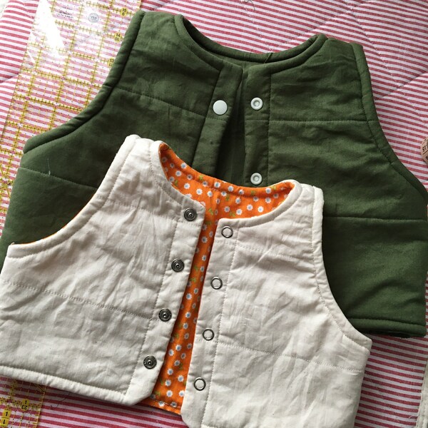 Baby Down Vest | Baby Pattern | PDF Pattern & Sewing Instructions ...