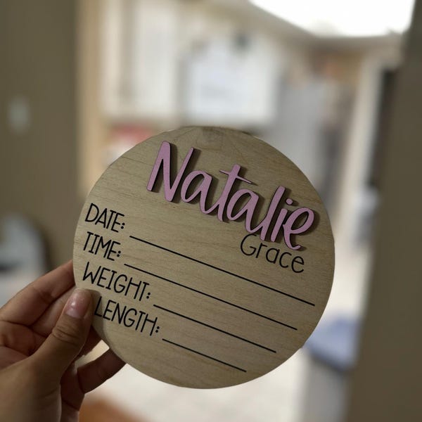 Hello Stat Disc |birth Announcement Disc | Baby Announcement | New Baby ...