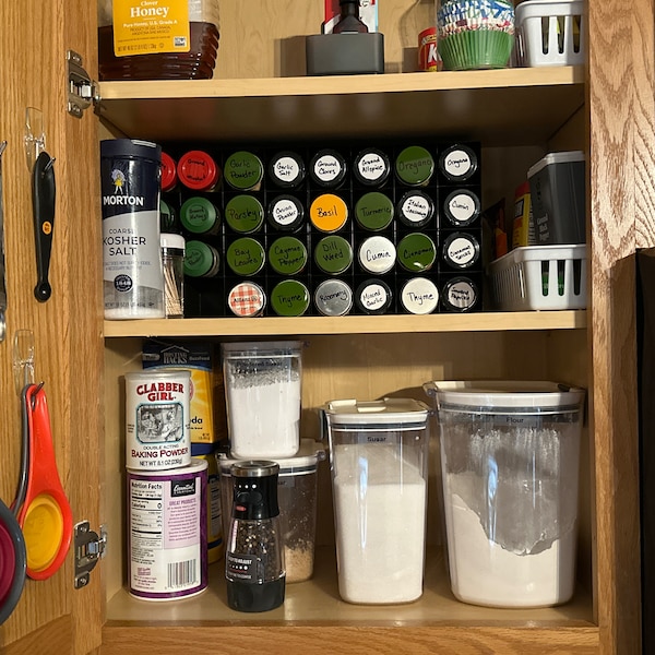In-cabinet Spice Organizer for 4oz Jars | Custom Sized Organizer to Fit ...