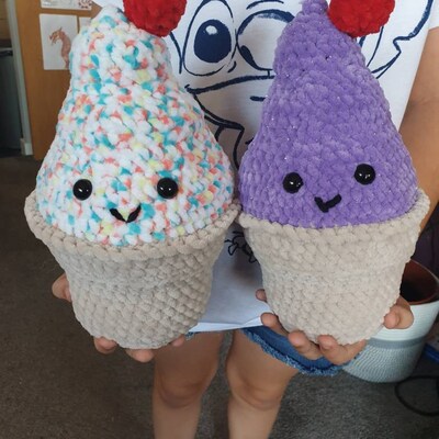 Ice Cream Cone Plush Crochet PATTERN Amigurumi - Etsy