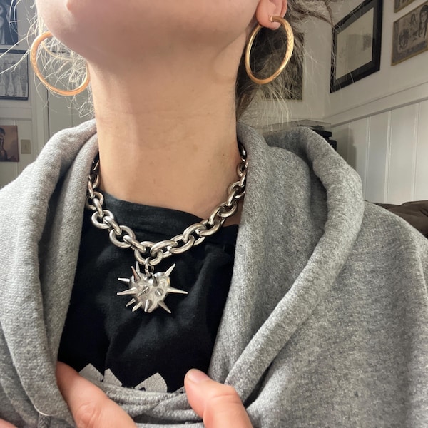 Chunky Heart Morning Star Chain - Etsy