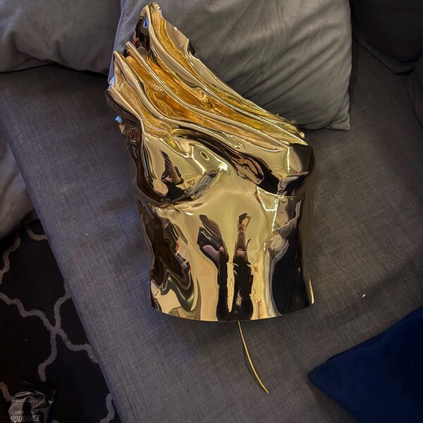 Transparent Top, Golden Custom Handmade Breastplate, Plastic Crop Top ...