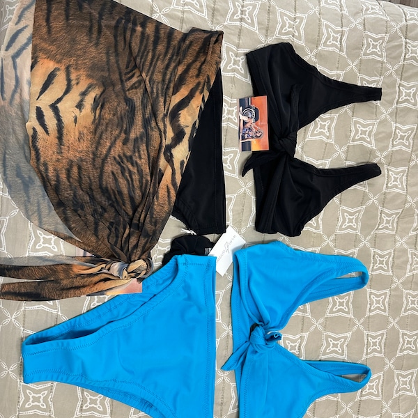 Moody Blue High Hip Bikini - Etsy