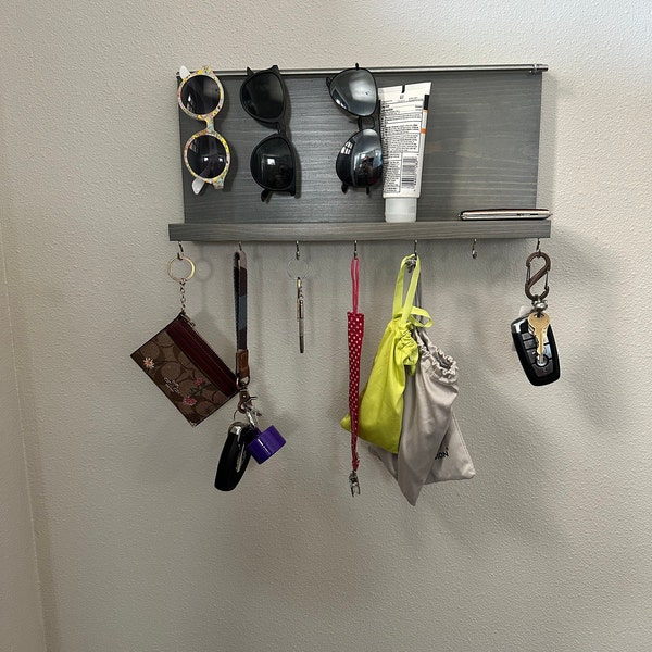 Sunglass Holder, Key Holder, Eyeglass Holder, 7 Hooks - Etsy