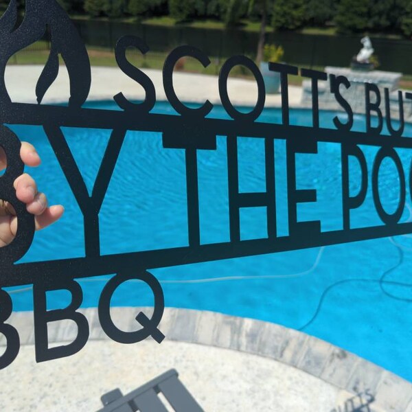 Personalized Bar & Grill Sign Metal Wall Art | Outdoor Patio Decor ...