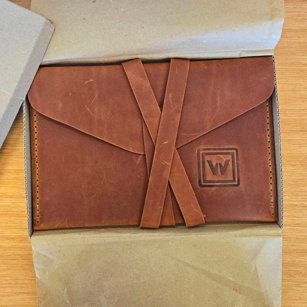 Leather Photo Envelope – 6x8 in (15x21 Cm) Personalized Holder ...