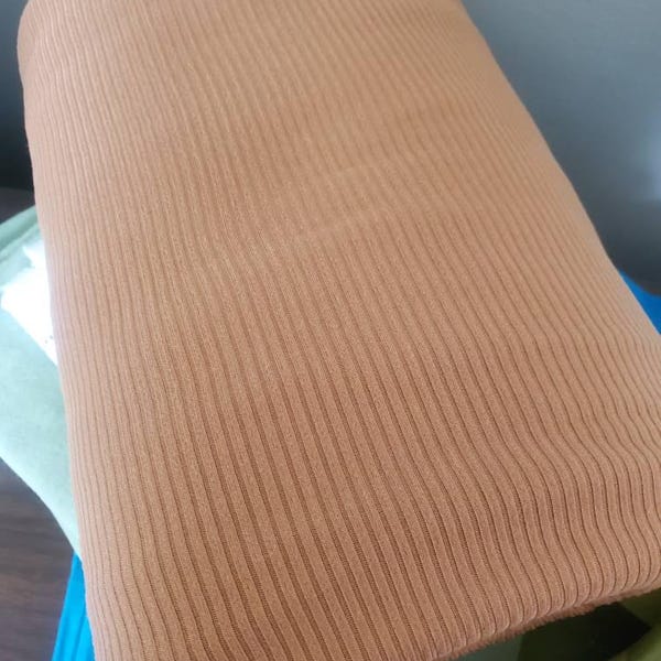 Rib Knit Fabric, Ditsy Pink and Green Floral Print W/ Ivory Base, 4x2 ...