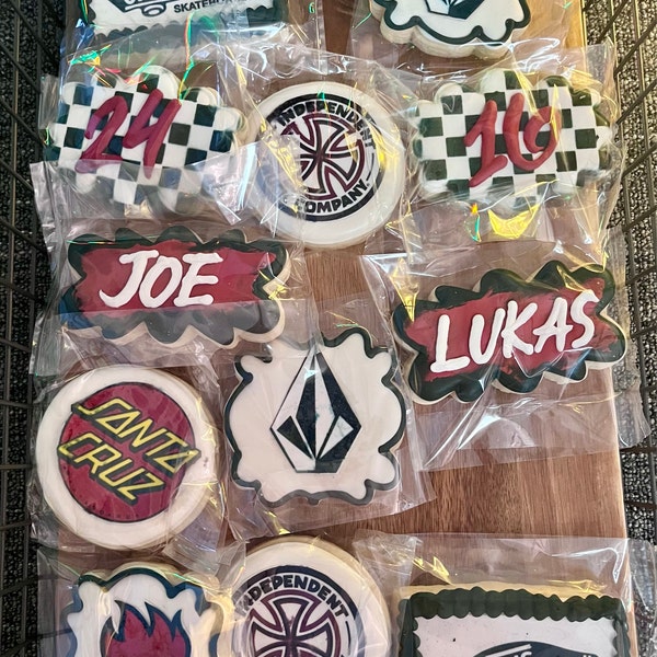 Classic Skateboard Brand Inspired Decorated Sugar Cookies - Etsy