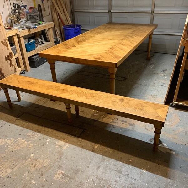 2 Sets of Hand Made Table Legs and Bench Legs Wooden Pine- Dining Room ...