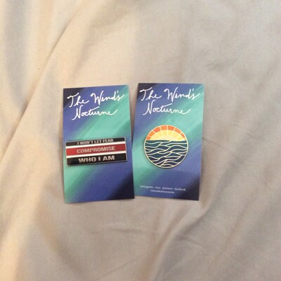 Across the Sea Sunrise Sunset Enamel Pin - Etsy