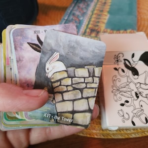 The Rabbit Tarot Deluxe Version Animal Art Card Deck - Etsy