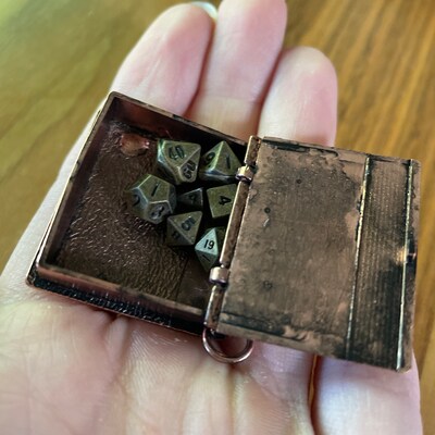 Steampunk Miniature Locket Style Book Pendant With Metal Micro ...