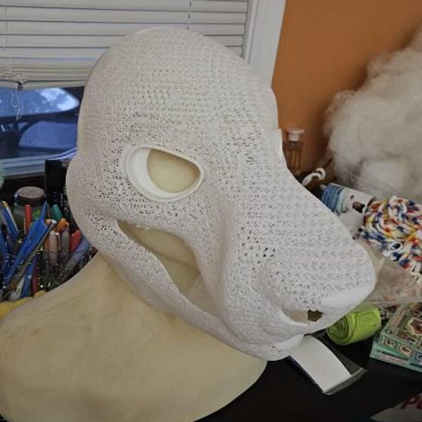 Skull Dog Fursuit Head Base / 3D Printed in PLA / Customizable Options ...