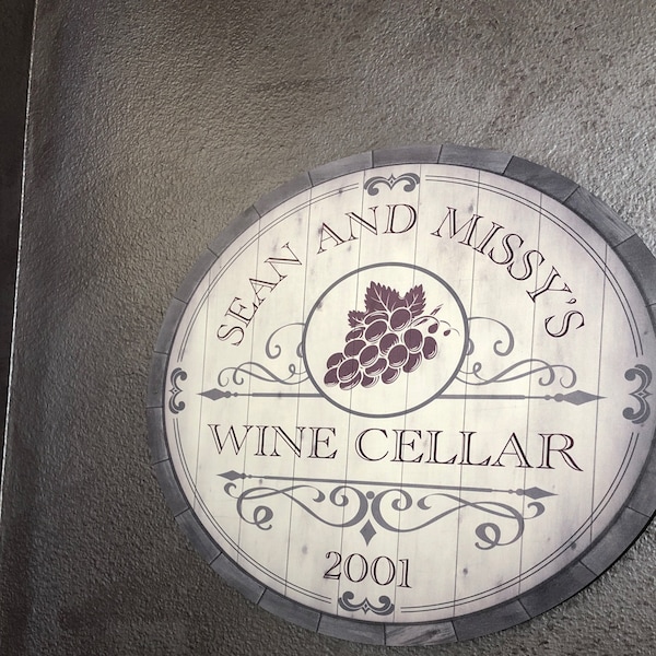 Custom Wine Bar Sign - Custom Bar Sign, Wine Cellar Sign, Wine Lover ...