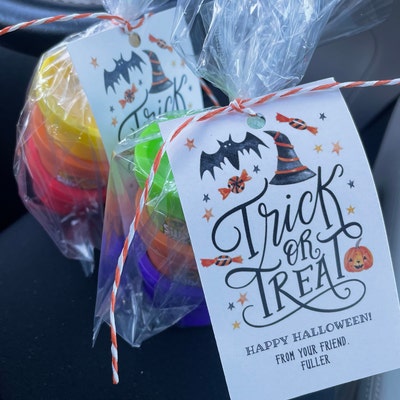 Printable Trick or Treat Gift Tag, Happy Halloween Treat Bag Tag ...
