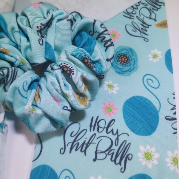 Swear Words Calligraphy Fabric - Holy Shit Balls, I'M Knitting! by ...