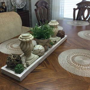 Rustic Long Wood Tray Centerpiece Serving Home Decor - Etsy