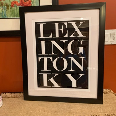 Lexington Subway Style Print, Lexington Typography Art Print, Lexington ...