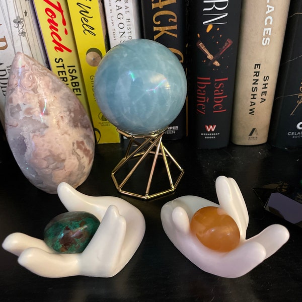 Sphere Stand - Resin Hand Sphere Holder, Crystal Holder, Crystal Sphere ...