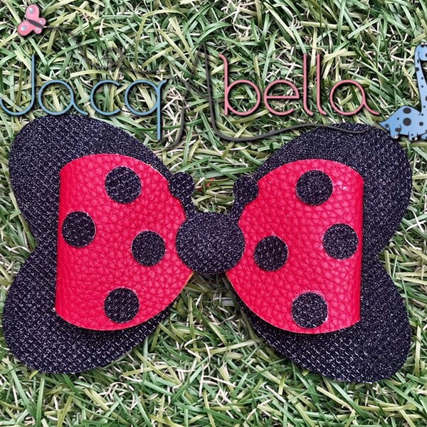 Ladybug Bow Template SVG, Ladybird Bow SVG, Lady Bug Felt Bow PDF ...