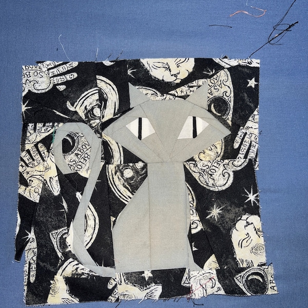 Witches Black Cat, Halloween, Foundation Paper Piecing Pattern (FPP ...