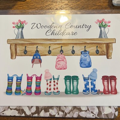 Our Family Print, Personalised Welly Boot Print, Custom Family ...