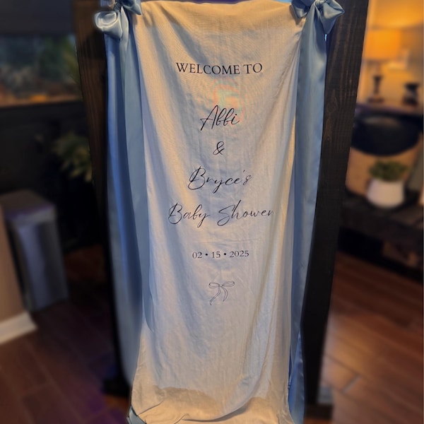 Personalized Fabric Baby Shower Sign, Custom Baby Shower Sign, Welcome ...