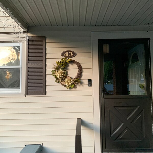 Oval House Number Sign Address Plaque 11x5.5" 1/2"king Colorcore Brown ...