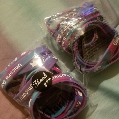 12 PACK Unicorn Bracelets, Unicorn Birthday Party Favors, Unicorn Wristbands, Kids Unicorn Party ...