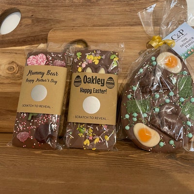 Personalised Easter Flegg Flat Egg Add a Name Kinder Mini Egg Kitkat ...