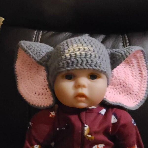 Elephant Ear Beanie Crochet Pattern PDF; Newborn - Etsy