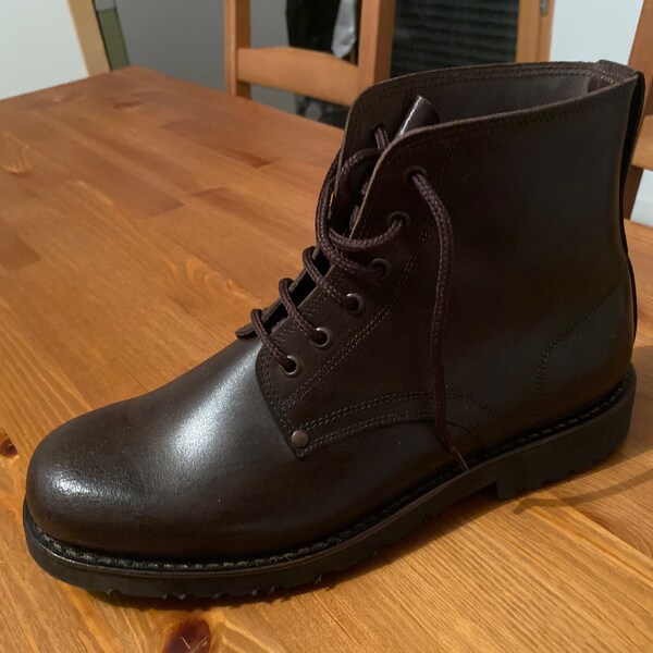 Handmade Portuguese Vintage Hiking Leather Cap Toe Goodyear Welted ...