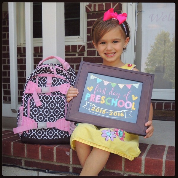 First Day of First Grade, 2024-2025 Yellow Pink Teal 1st Day 1st Grade ...
