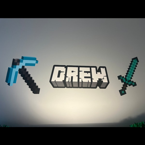 Custom Gamer Block Boy Wall Decal| Personalized Gamer Block Boy Vinyl ...