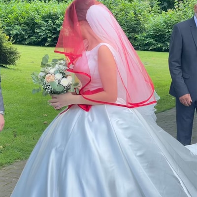 3D Floral Veil, Pearl Veil, Wedding Veil, Henna Night Veil, Bridal Veil ...