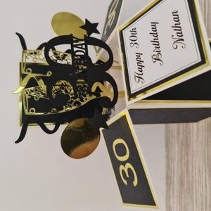 Personalised 30th Birthday Card Pop up in a Box Unique Greeting Card ...