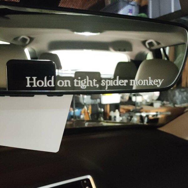 Hold on Tight, Spider Monkey - Twilight Visor Mirror Vinyl Decal - Etsy